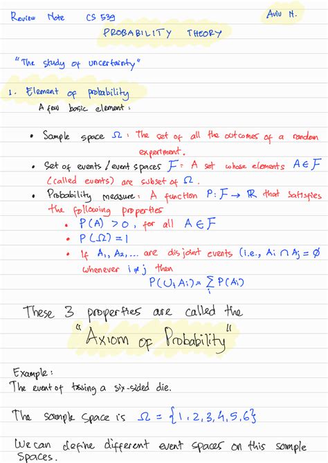 CS 539 Probability Review One Random Variable CS 539 Studocu
