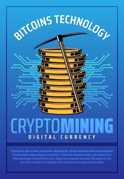 Premium Vector Bitcoin Mining Crypto Currency Coins