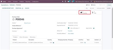 Dropshipping In Odoo 16 Purchase Odoo V16 Enterprise Edition Book