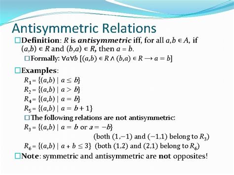 Relations And Their Properties Binary Relations Definition A