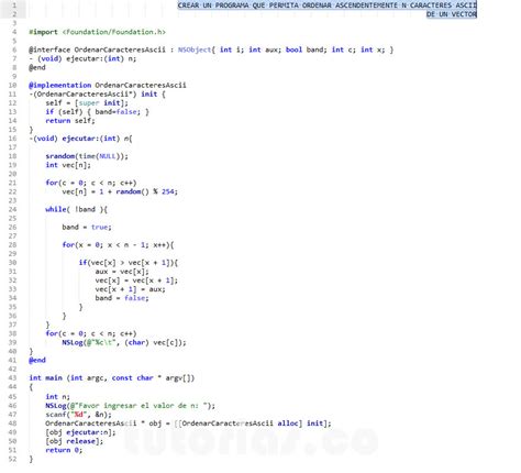 Poo Arrays Objective C Ordenar Caracteres Ascii