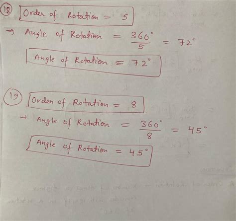 Solved Determine The Order Of Rotation And Angle Of Rotation For Each Course Hero
