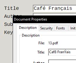 Allow UTF Characters In Docinfo Fields In The PDF Support Spec XPP Ideas Contenta