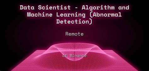 Web3 Data Scientist Algorithm And Machine Learning Abnormal Detection Remote At Binance