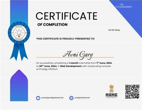 Avni Garg On Linkedin Webdevelopment Infotechprodigy Internship Projects