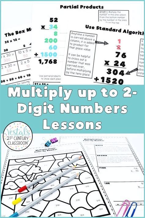Multiply Digit Numbers Lessons Math SOL B D Digital PDF Included Lesson
