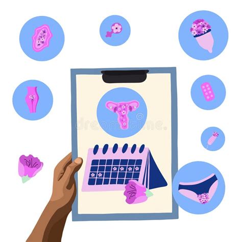 Vector Isolated Illustration Of Menstrual Cycle Research Causes Of