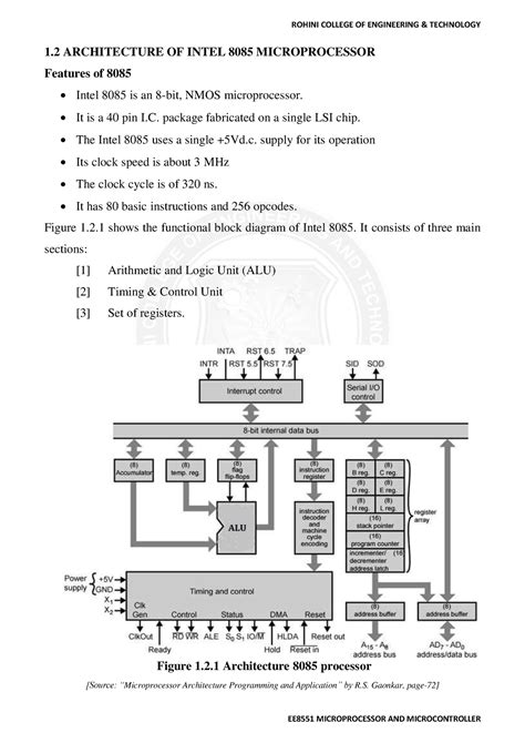 architecture of 8085 microprocessor 1 architecture of intel 8085