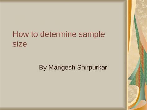 Ppt How To Determine Sample Size Dokumentips