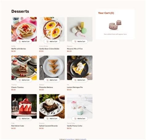 Frontend Mentor Product List With Cart Using Html Css And Js Coding