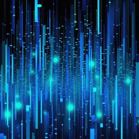 Premium Photo Digital Data Streams Futuristic Vibrant Blue Seamless