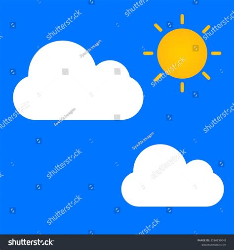Sun Clouds Vector Weather Concept Stock Vector Royalty Free 2226159041 Shutterstock