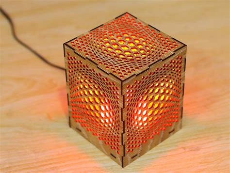 Laser Cut Lamp Shade Illusion Design Night Light Lamp Light Box Lamp