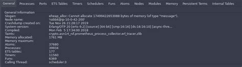 Erlang What Process In Rabbitmq Could Cause A Crash When Allocating Memory Of Type Message