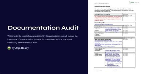 Documentation Audit