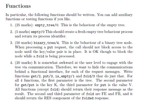 solved task is to implement binary search trees as trees of