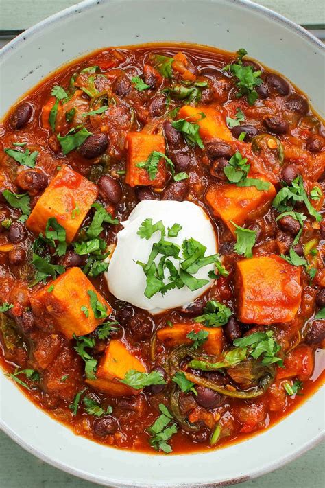 Sweet Potato And Black Bean Chilli Vegan Gf The Pesky Vegan