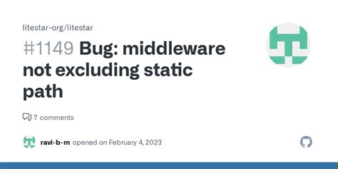 Bug Middleware Not Excluding Static Path · Issue 1149 · Litestar Org