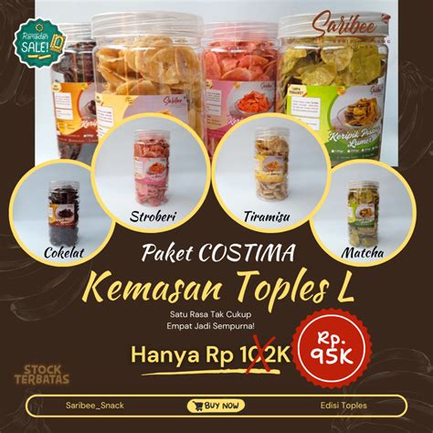 Jual Saribee Paket Toples L Keripik Pisang Lumer Toples Keripik