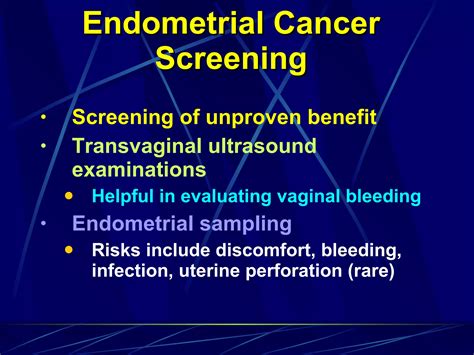 Screening For Female Genital Tract Malignancy Ppt