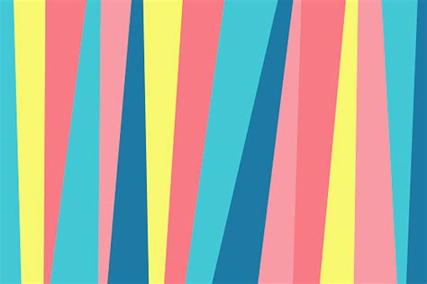 자료 추상화 아쿠아 핑크와 노란색 수직 다채로운 종이 스트립의 평면 위치 배경 디자인 배경 주제에 대한 스톡 사진 및 기타