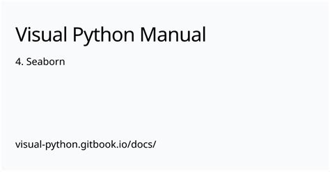 4 Seaborn Visual Python Manual