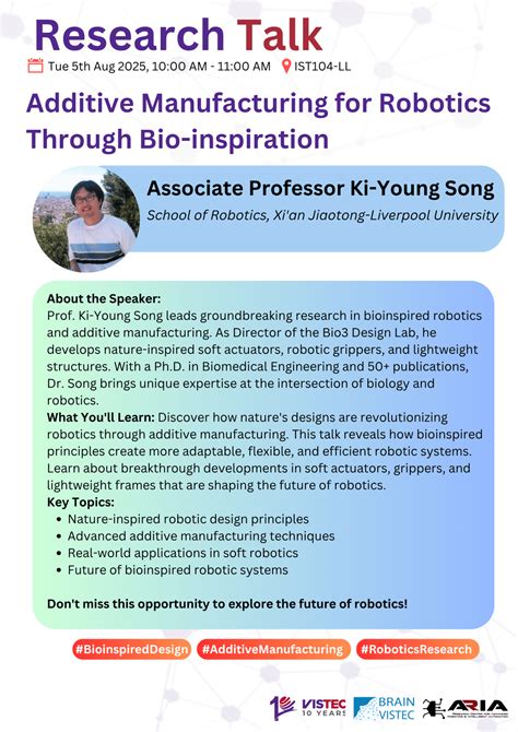 Research Talk Additive Manufacturing For Robotics Through Bio Inspiration Brain Vistec