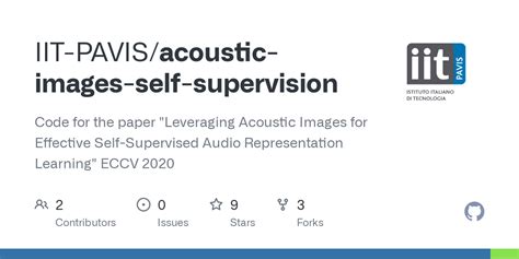 GitHub IIT PAVIS Acoustic Images Self Supervision Code For The Paper Leveraging Acoustic