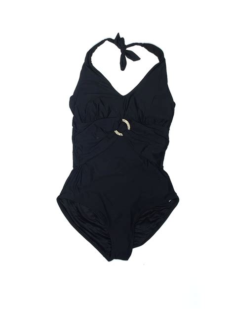 Spanx Solid Black One Piece Swimsuit Size 14 56 Off Thredup