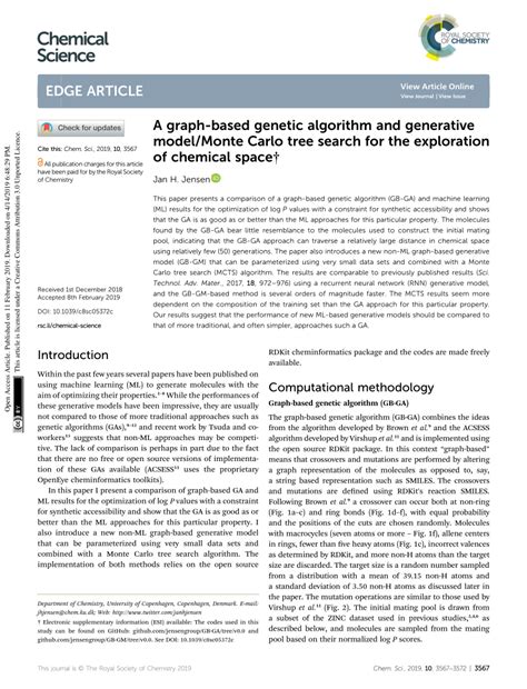 Pdf Graph Based Genetic Algorithm And Generative Modelmonte Carlo Tree Search For The
