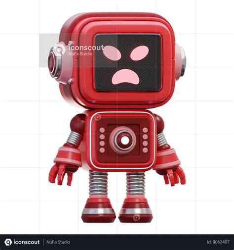 Angry Robot 3d Illustration Free Download Science And Technology 3d Illustrations Iconscout