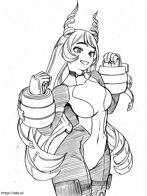 Printable Nejire Hado Coloring Page