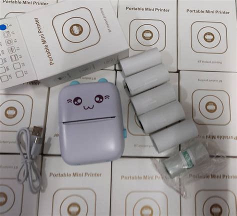 Портативный мини принтер 6 рулонів Mini Printer термопринтер карманный