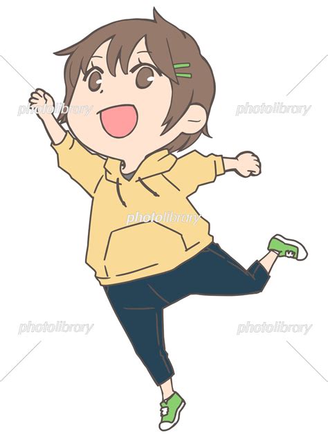 ジャンプする女の子 イラスト素材 [ 7007494 ] フォトライブラリー Photolibrary