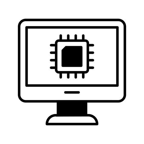 Computer Processor Icon In Modern Style Isolated On White Background Vector Art At Vecteezy