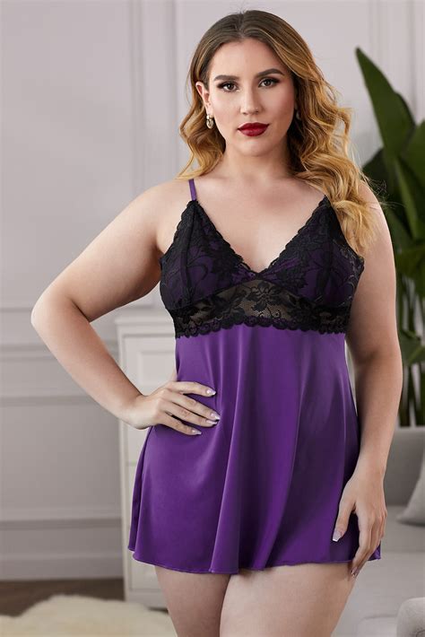 Lace See Through Plus Size Chemise Shapelust