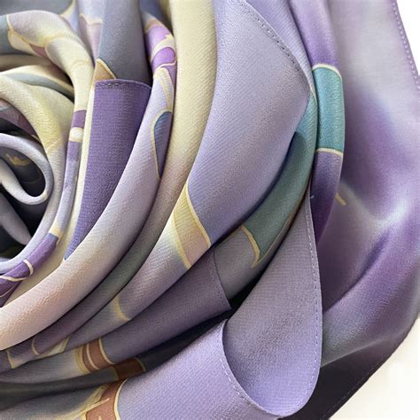 Шёлковый платок батик Глициния