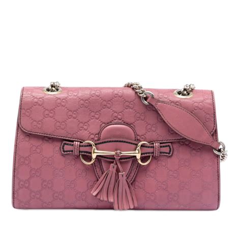 Gucci Pre Owned Gucci Medium Ssima Emily Shoulder Bag Ladies