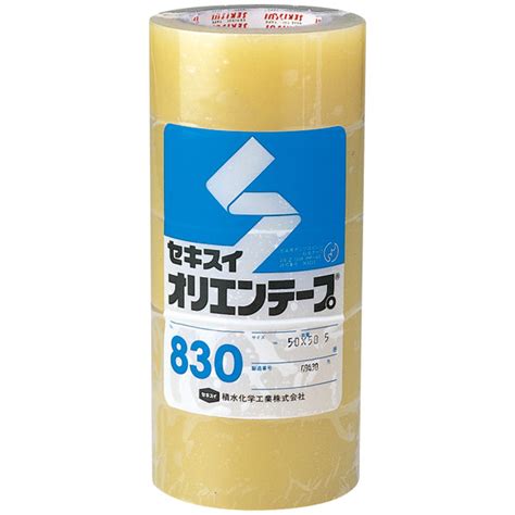 Oppテープ オリエンテープ（r） No830 009mm厚 50mm×50m 透明 積水化学工業 1パック（5巻入） アスクル