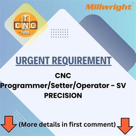 CNC Programmer Setter Operator SV PRECISION CNC Mastercam NXcam EspritCAM Training In