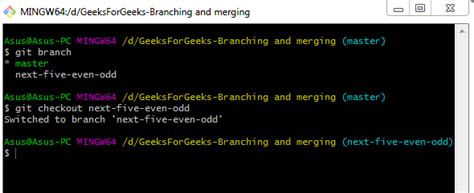 Git Checkout And Merge GeeksforGeeks