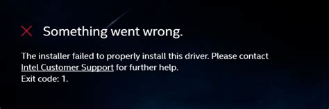 Trying To Repair A Broken Intel Display Graphic But Get Error The