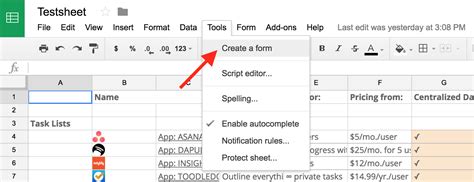 How To Make Google Spreadsheet Form Db Excel