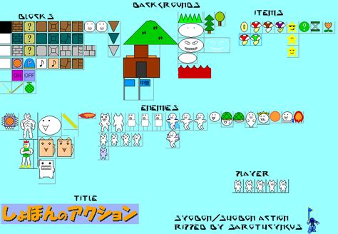 Pc Computer Shobon Syobon Action Everything By Modelsandsprites On