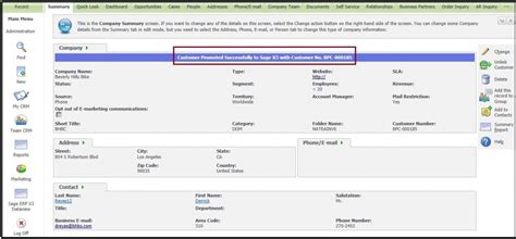 Promote Customer From Sage Crm To Sage Erp X3 Sage Crm Tips Tricks And Components