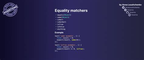 Assertions In Dart And Flutter Tests An Almost Ultimate Cheat Sheet Invertase