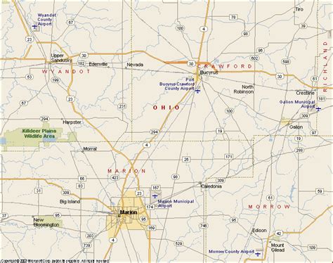 From Us 23 About Fourteen Miles Northwest Of Marion Turn West Onto