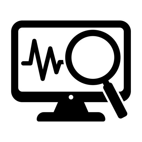 Screen Monitor And Magnifying Glass Icon Monitoring Icon Creative Monitoring Icon For Web