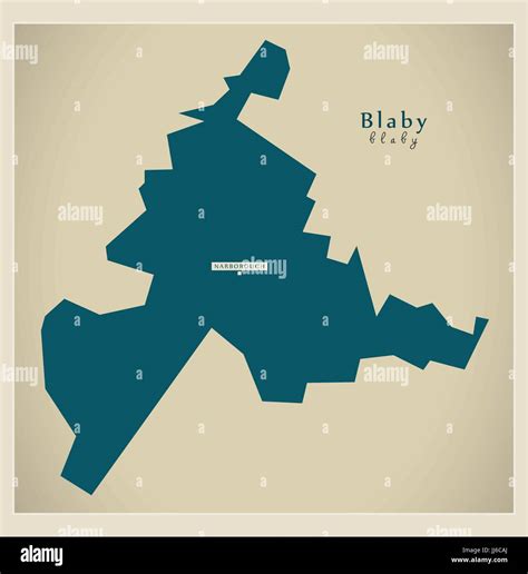 Modern Map Blaby District Of Leicestershire England Uk Illustration Stock Vector Image And Art