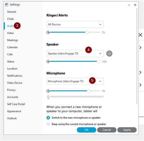 Jabber Audio And Video Settings